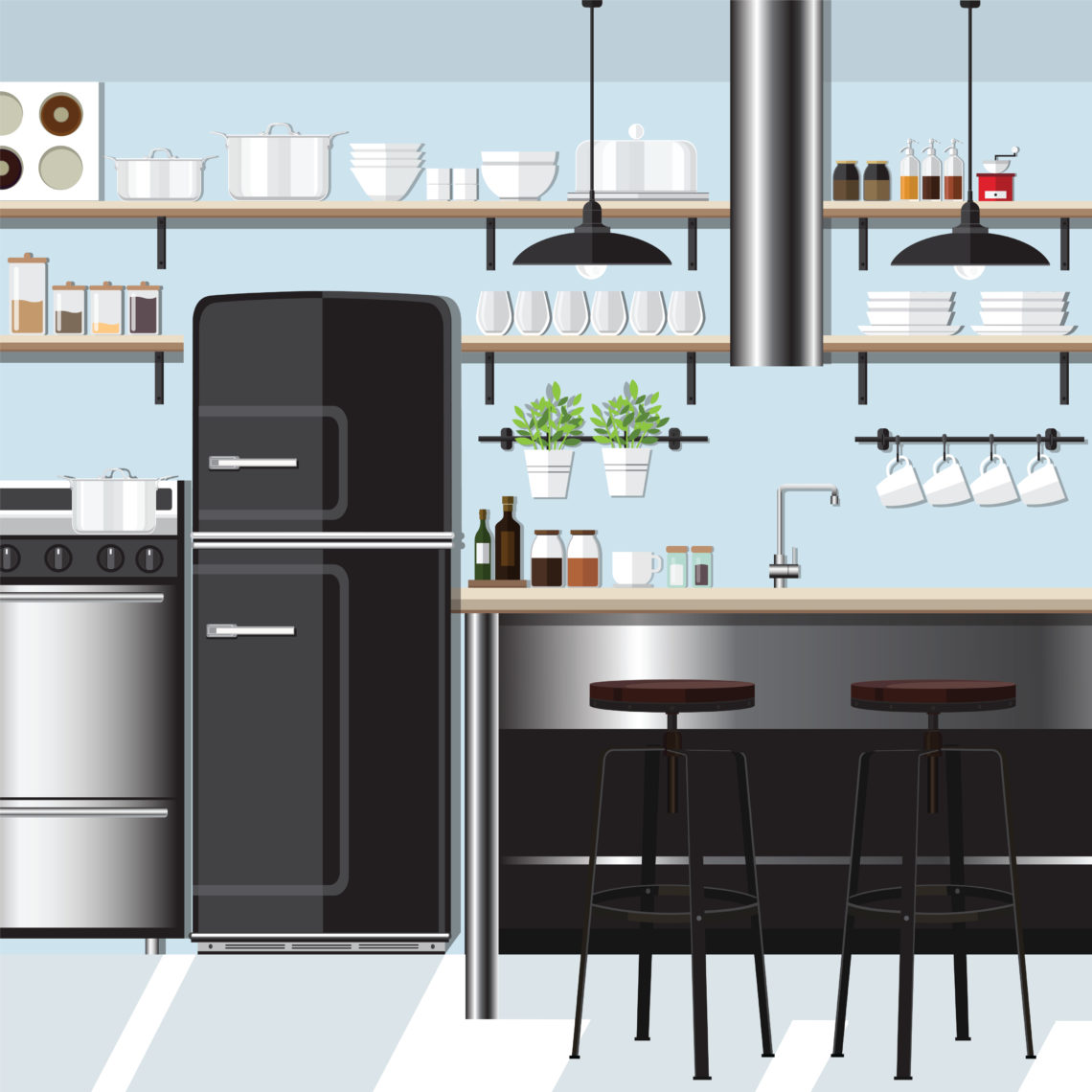 Kitchen Area Design And Modern Kitchen Tables • Facts-Homes